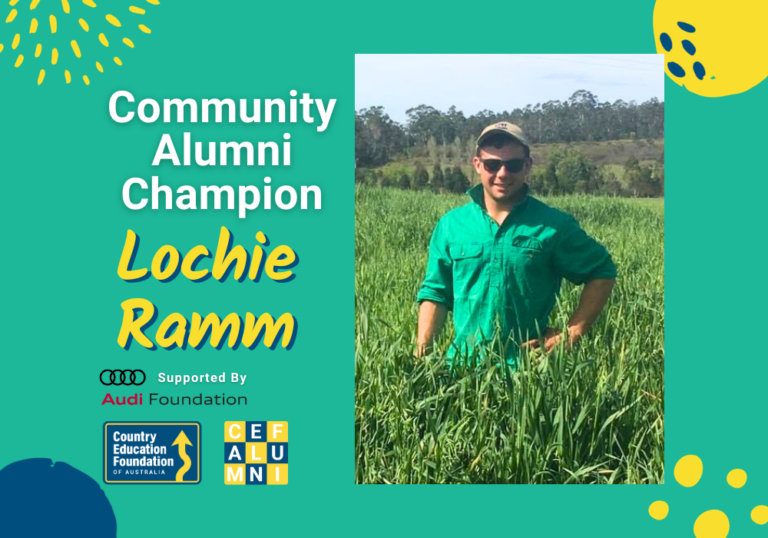 Lochie Ramm wins 2023 Community Alumni Champion award